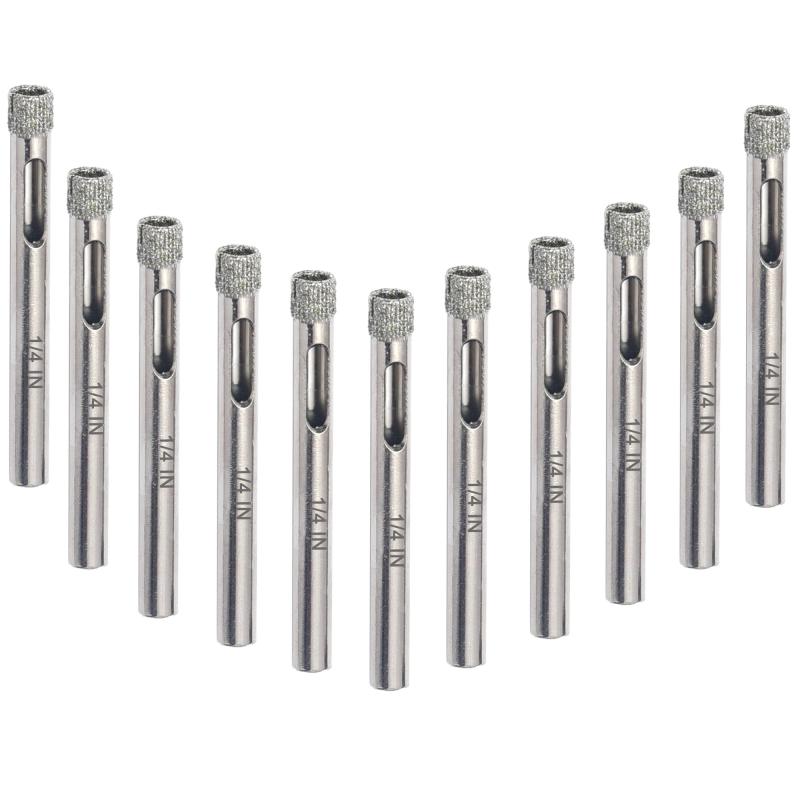 XIANFENGHU ダイヤモンドホールソー 6mm ガラス タイル 穴あけ ホルソー セット 陶器レンガ ライル 大理石 ガラス穴あけ (11本)先端に厚い高品質ダイヤモンド砥粒が密着してるんで、より強いカッティング力を発揮、切れ味や切削...