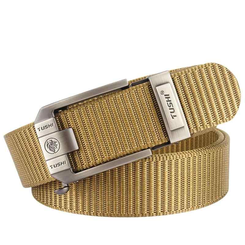 ナイロンベルト メンズ サバゲー 穴なし バックル オートロック式 カジュアル アウトドア 大きいサイズ 無段階調節 丈夫 ミリタリー 作業用【ベルト素材】 ベルト部分には、布よりも耐久性が高い高品質なナイロンが使用されています。高品質で高...