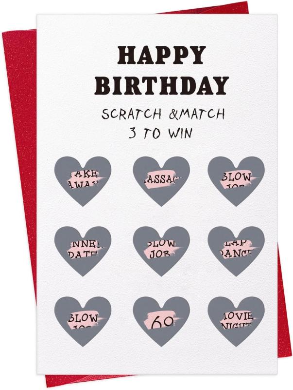 WhatSign Happy Birthday Card 4"x6" Funny Birthday Scratch off Card,Naughty Rude Birthday Greeting Card with En...