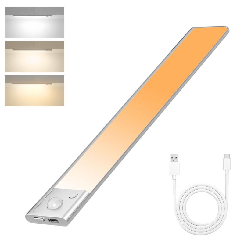 DODOGOD 人感センサーライト 充電式ライト バーライト 無段階調光 3段階調色 LEDセンサーライト【高感度センサーライト】最も先進の最新版モーションセンサーを搭載し、暗い環境では最大120°、3メートル以内の動体検知することでライト...