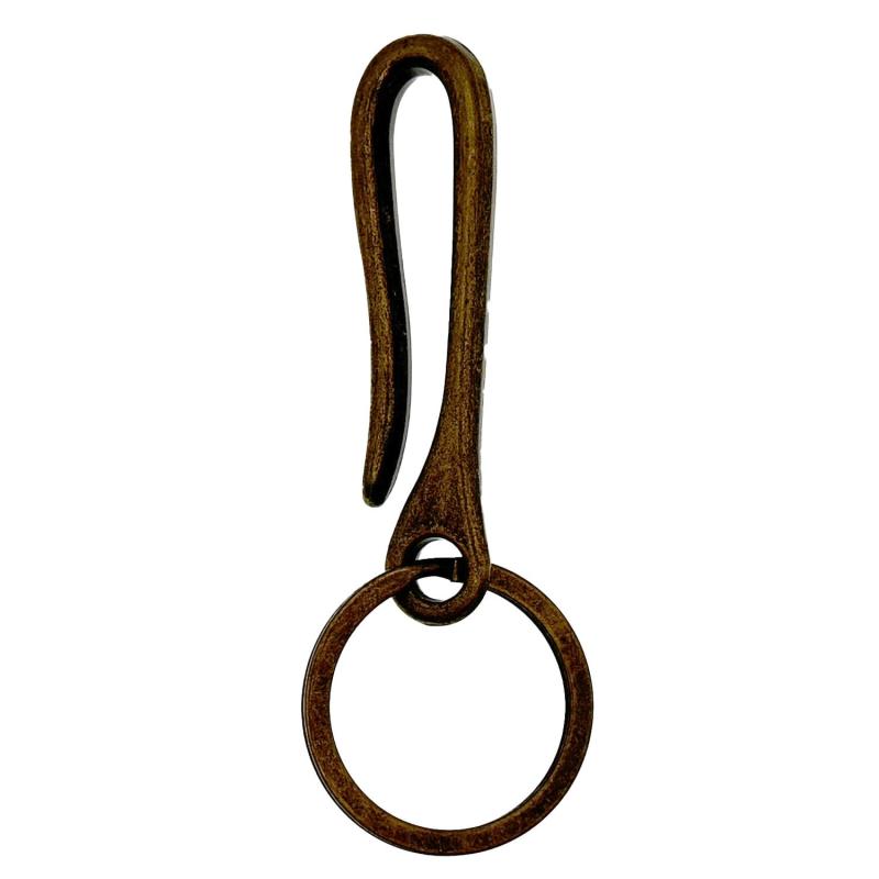 釣り針型 フック キーホルダー キーリング付き ベルトフック バイカー ウォレットチェーンパーツ ; USFH-ベルトループに引っ掛けて使用可能 釣り針型のキーホルダー海外輸入品ですので小さなキズや汚れ等がある場合がございます。多少の個体差...