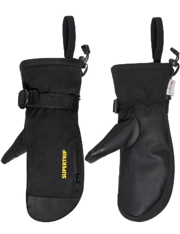 [Supertrip] スノーボード グローブ スノボ 手袋 【3Mシンサレート × 内側5本指ミトン】 防水 防風 裏起毛 滑り止め スマホ対応 スノーボード グローブ レディース メンズ スキー 登山 雪遊び 除【極寒対応 × 2倍保温...