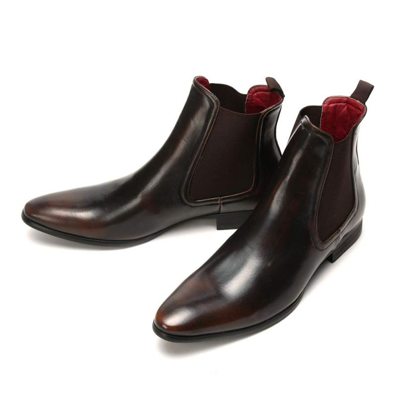 [CLOUD 9 クラウド・ナイン] シークレットシューズ サイドゴアブーツ メンズ 7cm ビジネス 紳士靴 背が高くなる