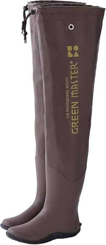 ATOM(アトム) メンズ No.2625アトム グリーンマスター ロングラバーブーツ 長靴 レインシューズ レインブーツ 作業靴 作業 完全防水一体型 防水 軽量 雨 アウトドア 作業 農作業 ガーデニング 素材・材質:表/天然ゴム、裏/...