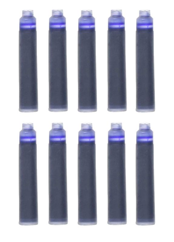 Xezo ブルーインクカートリッジ 万年筆用 10パック (ブルー万年筆カートリッジ)リフィル10個入り1パックカラー：ブルー