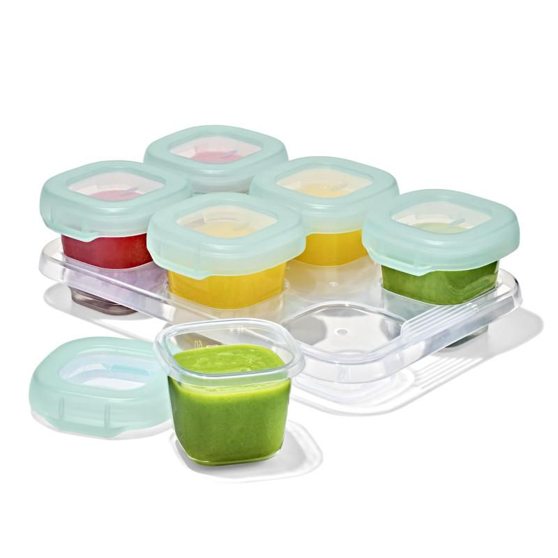 OXO Tot オクソートット 離乳食 食品 保存 小分けトレー ベビーブロック フリーザーコンテナ 電子レンジ 食洗機 対応 6個 セット 60ml保存容器