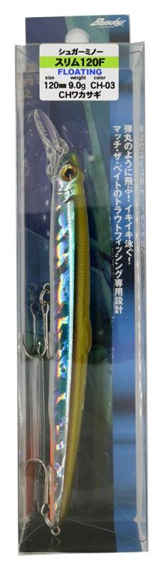Bassday(バスデイ) ルアー シュガーミノースリム 120F CH-03 CHワカサギ.Length:120mmWeight:9.0g