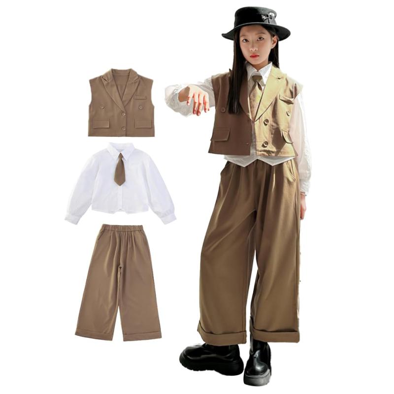 [TKY-csheep] 卒業式 パンツスーツ 女の子 160 卒業式 スーツ 小学校 卒服 入学式 フォーマル 小学生 ジュニア 4点セット 卒業式 結婚式 イベント 洋服 子供服 七五三 女の子 お受験 普段着 誕生日サイズ展開: 14...