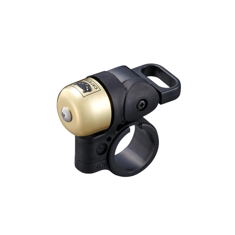 CATEYE OH-1500 Nido Bell – 真鍮製 バイクベル 特徴的なダブルリング付き 22.2mmまたは25.4mmのハンドルバーに適合 マット仕上げ クリアサウンド ロード、MTB、キッズバイクに適合安全を確保:このモダンな...