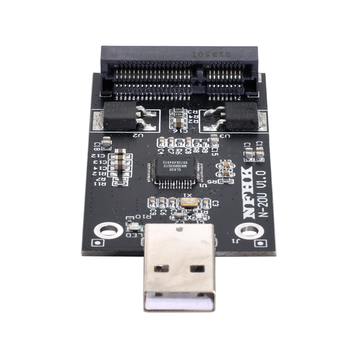 NFHK Mini PCI-E mSATA to USB 2.0 外付けSSD PCBA コンベターアダプター ペンドライバーカード ケースなし