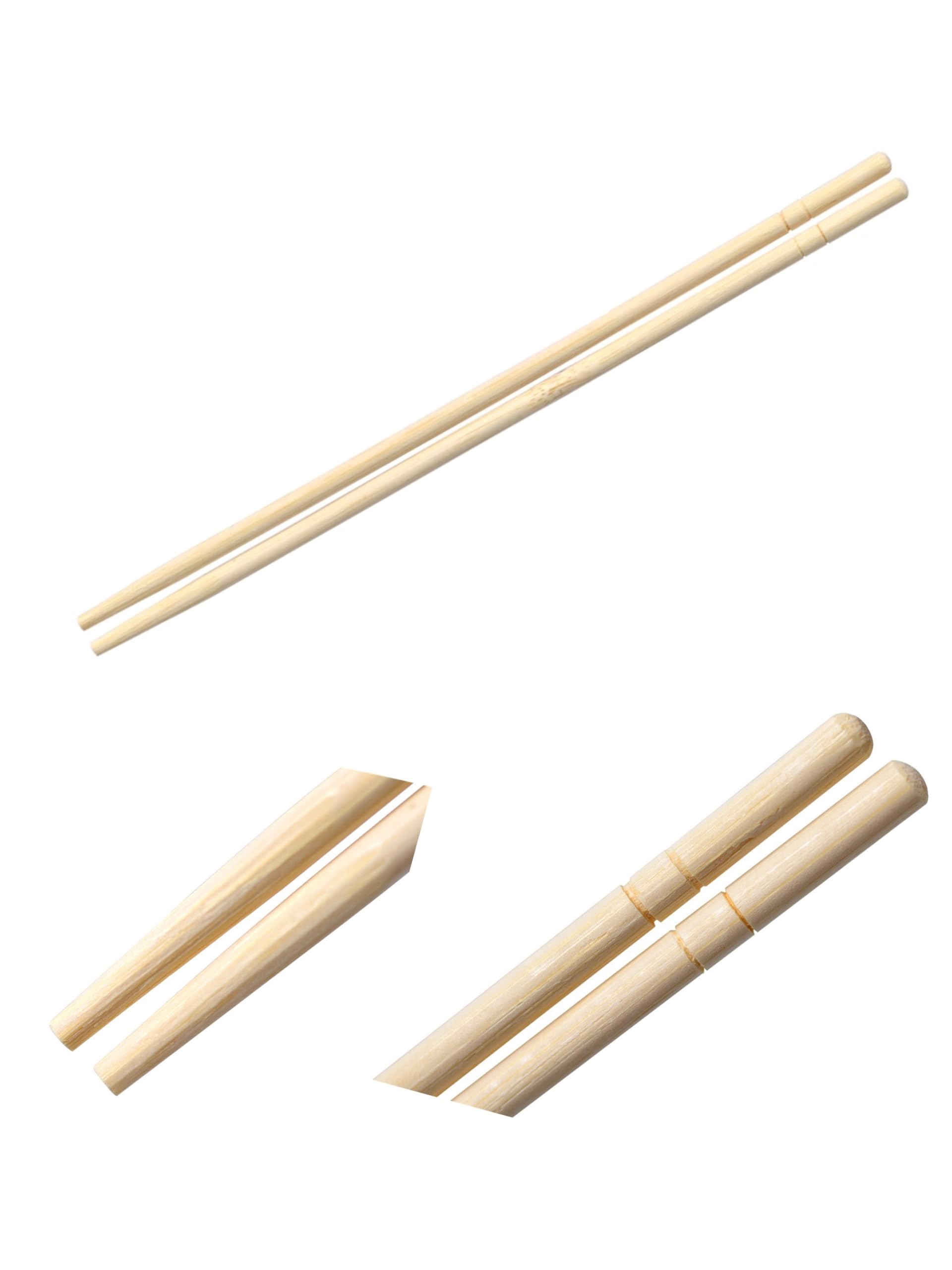本体サイズ（1膳あたり）：約長さ20×幅1×高さ0.5cm　入数：100膳。素材：竹。原産国：中国。割らずに使える竹丸箸100膳入。紙個包装されているので衛生的です。ストリックスデザイン 割り箸 竹丸箸 100膳 20cm 竹 紙完封 使い...