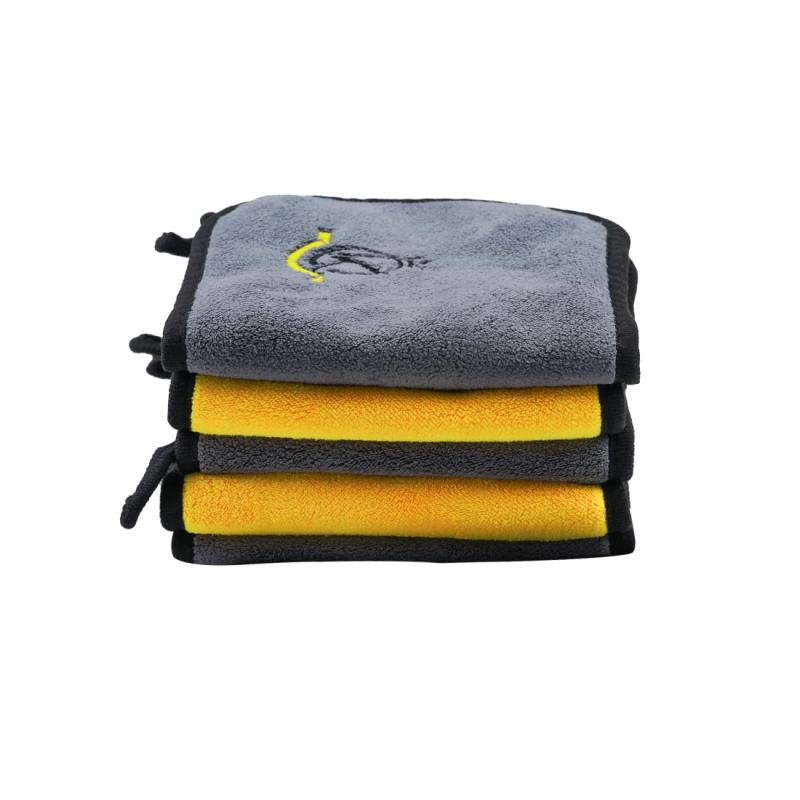 KONLLEN ビリヤードキュータオル - コットン100% ブラック 8ボール プールキュー クリーンタオル メンテナンスアクセサリー クリーニングセット シャフトワックス + クリーニングパウダー + タ