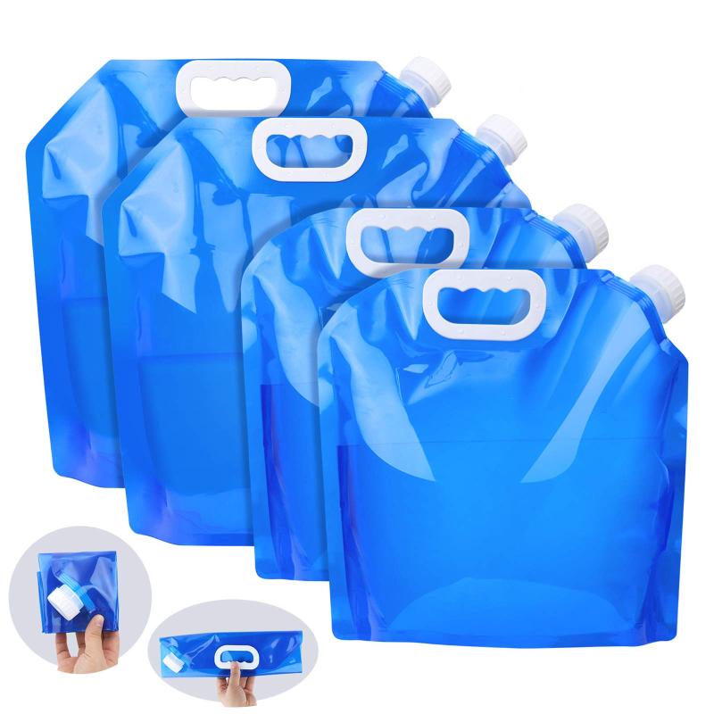 AK KYC 給水袋 4枚入り 給水用品 給水タンク 貯水 大容量 折りたたみ 持ち運び便利 ウォーターバッグ 防災用品 災害 アウトドア💦【BPAなし＆キャップ付き】安全性無毒で環境に優しい、長持ちで耐用性があります。キャ...