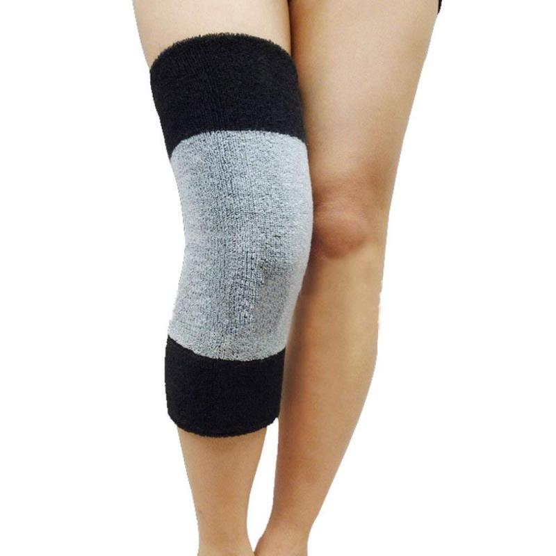 MIFO 膝ウォーマー レッグウォーマー 暖かい 柔らかい生地 保温性 膝サポーター タオル地 フリーサイズ 寒い冬から膝を守る 男女兼用 左右セット ゆったり寸法：縦約30cm×横約13cmカラー：ブラック+グレー対応サイズ：太もも約38...