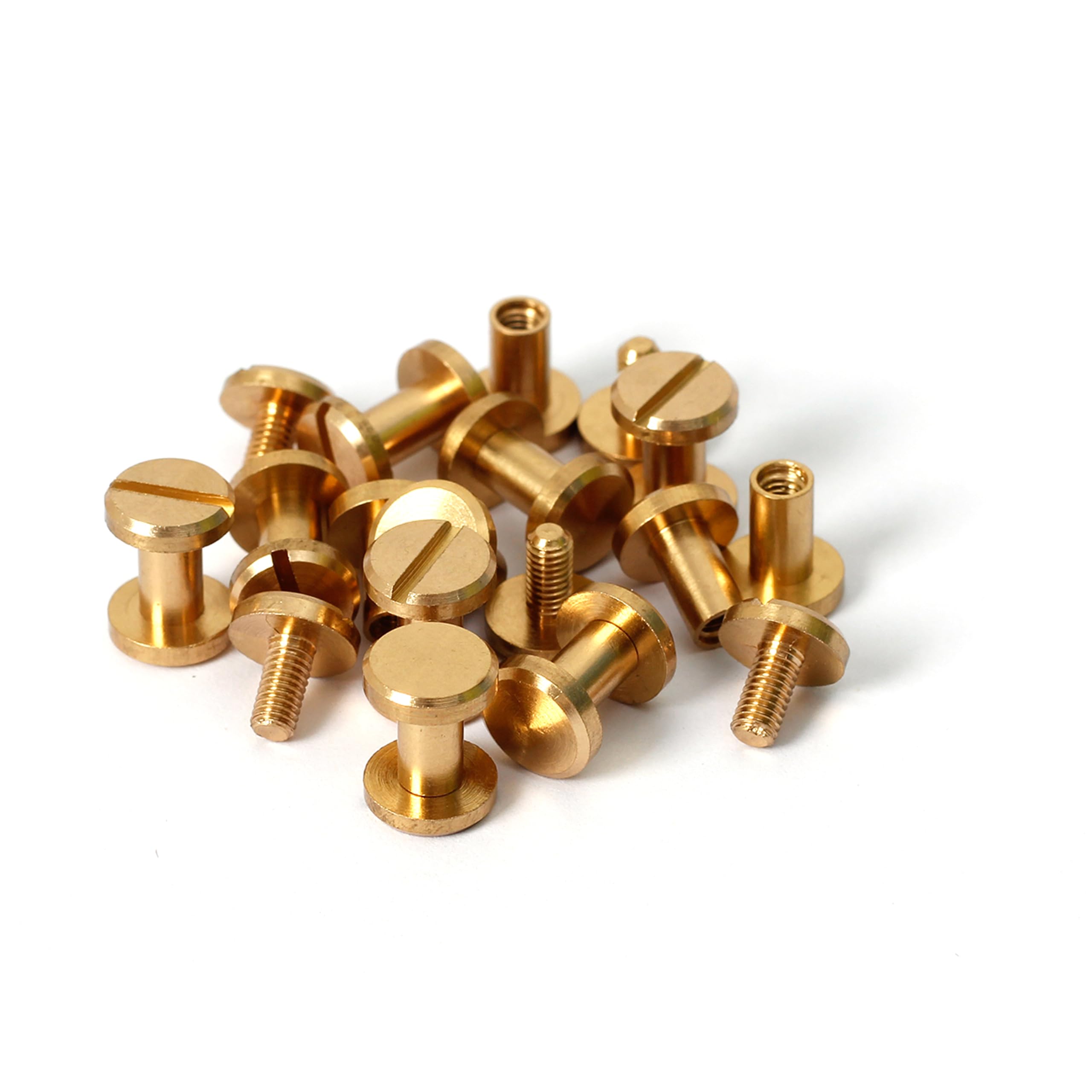 数量 - 12個入り。。サイズ - 8×4×7mm 。素材 - 真鍮。使用場所が広い - ベルト、手袋、スカート、ハンドバッグなど、革製品の補修や装飾に適しています。。使用範囲が広い - ハンドメイドコンチョの留め具や、バッグに持ち手をつけ...