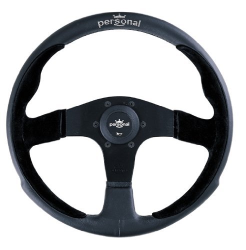 品名:POLE POSITION BLK BK-SU 350。サイズ:350mm。グリップ 形状:ラウンド 材質:ブラック/スウェードレザー 仕様:レザー/スウェードコンビシルバーロゴ刺繍。スポーク:ブラック【personal(パーソナル)...