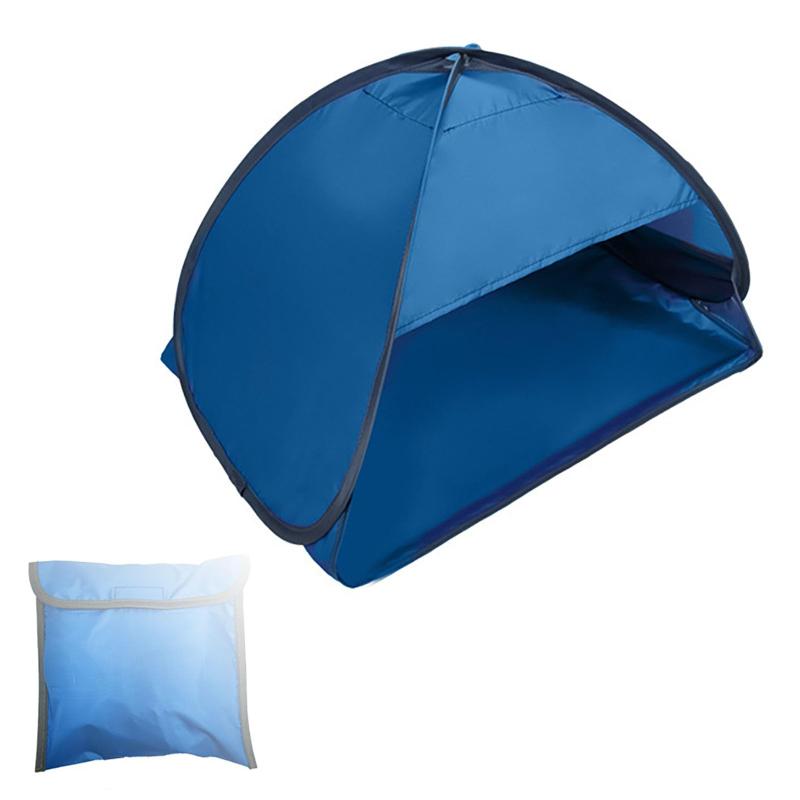 Mirhua ワンタッチ設置 サンシェードテント ミニ ポータブル 70×50×45cm UVカット 遮光 顔頭保護 快眠ドーム 耐水 超軽量 収納バッグ付き アウトドア ビーチ 室内兼用 (ブルー)【一瞬で折りたたみ】使用時70×50×4...