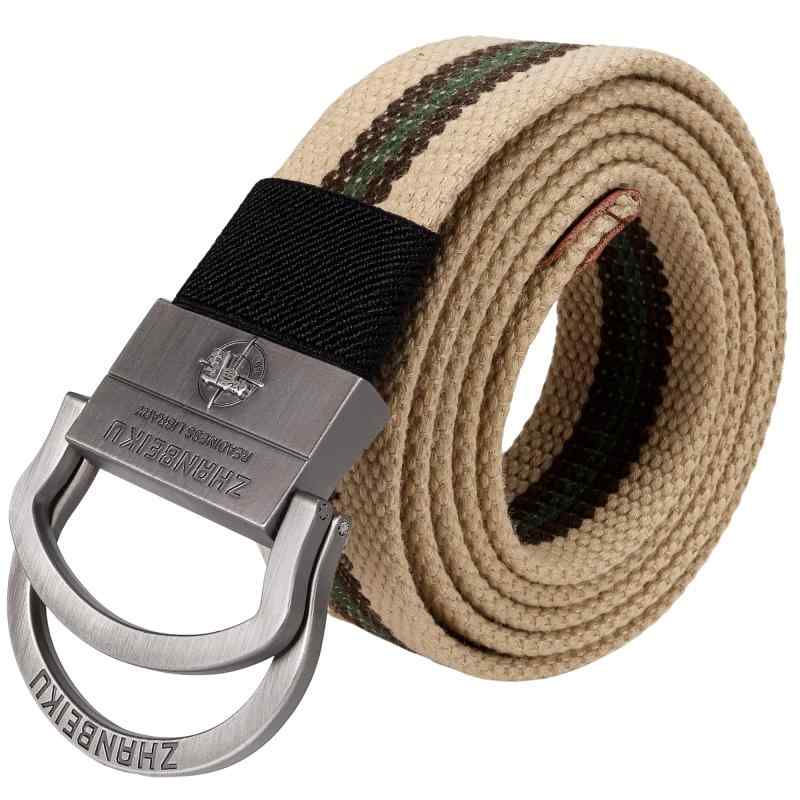 [Leiskya] Dリングベルト メンズ 調節可能 ストライプ柄 キャンバス生地 丈夫なメタルバックル ウェビングベルト カジュアル アウトドア【目を引くデザイン】鮮やかなマルチカラーやストライプ柄のベルトで、人目を惹きつけましょう。街中...