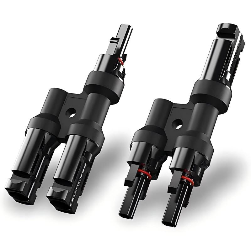 Nivithi Y型コネクター ソーラーパネルケーブル 並列接続用 MMF-FFM 2本 SWC2耐候性素材：ソーラーパネルコネクターは、高品質のPPO材料で作られており、接点は、抗酸化、抗紫外線、高温耐性と長い寿命を持っている銅の銀メッキ...