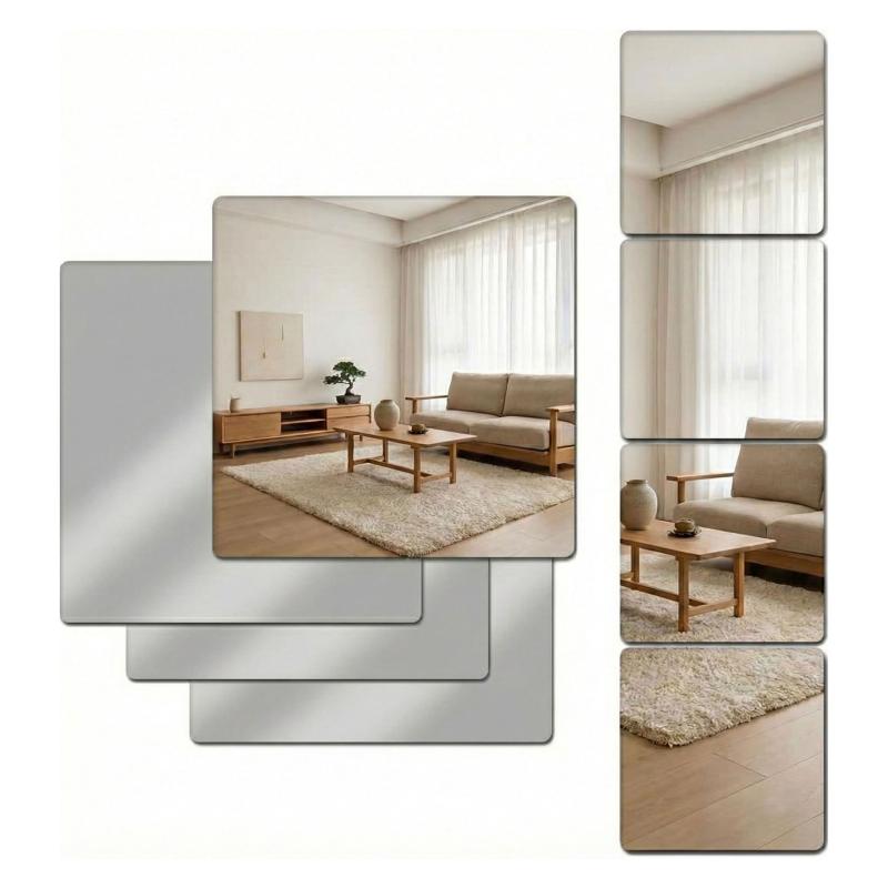 Sacoftp 割れない鏡 壁掛け 全身鏡 姿見鏡 貼る鏡 - 浴室 鏡 クローゼット 玄関 ドア ウォールミラー - アクリルミラー 子供部屋 賃貸OK 簡単軽量ミラー - 飛散防止 防災 地震対策 穴あけ不要 工