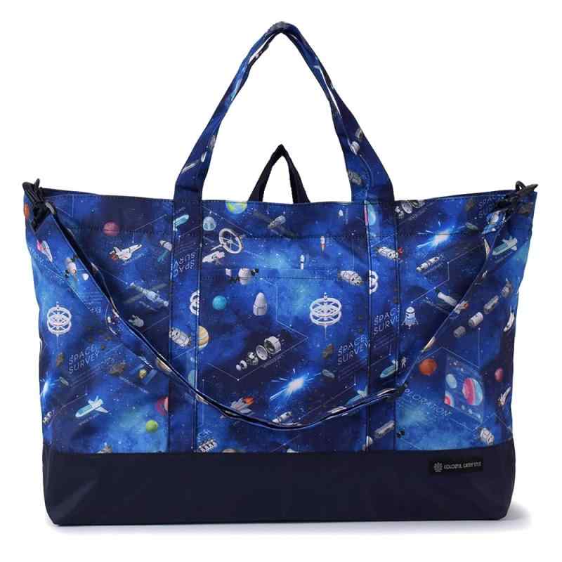 COLORFUL CANDY STYLE レッスンバッグ マチ付き 軽量 汚れにくい 大きめ ショルダー 男の子 電車 新幹線 乗り物 宇宙 海の生き物