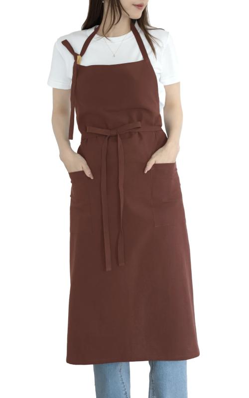 [KYOWARABE] エプロン おしゃれ カフェエプロン レディース可愛い 【9色展開×柔らか綿素材×肩ひも長さ調節可能】✅【可愛くおしゃれなカフェ風エプロン】シンプルなデザインでおしゃれなカラーが魅力のカフェ風エプロンです。お家でのお料...