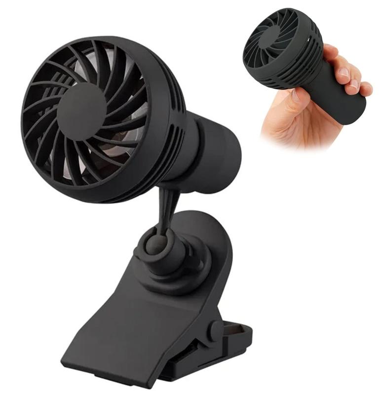 ハンディファン 首掛け &amp; クリップ 2way ミニ 携帯 静音 扇風機 充電式 バッテリー 800mA 2021 モデル TS-1651-009