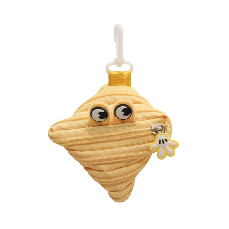 Sunny Glow ジッパー モンスター 小銭入れ 小物入れ コインケース かわいい 収納 バッグチャーム ポーチ ぬいぐるみ型 キーホルダー【モンスター風デザイン】ユニークな表情のモンスターがモチーフ。遊び心のある見た目で注目度アップ。...