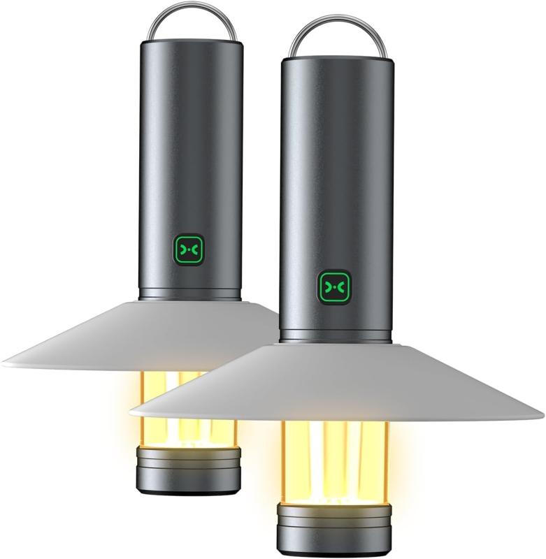 GLOWDAWN LEDランタン キャンプランタン 懐中電灯 ズーム式ミニLEDランタン 高輝度 USB充電式 多機能 6つ点灯モード キャンプライト 応急ライト 防水＆防災 軽量 携帯型 非常用