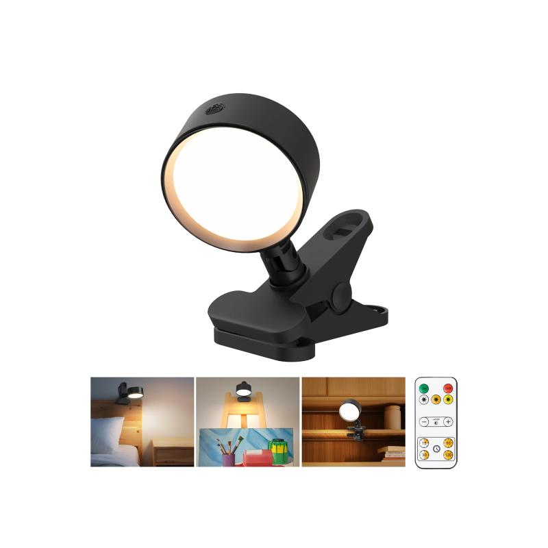 クリップライト LED Type-C充電式 5000mAh 大容量 デスクライト クリップ 3色切替 無段階調光 クリップ ライトタイマー機能 間接照明 メモリー機能 360度角度調節可能 キャンプライト 作業灯 読書