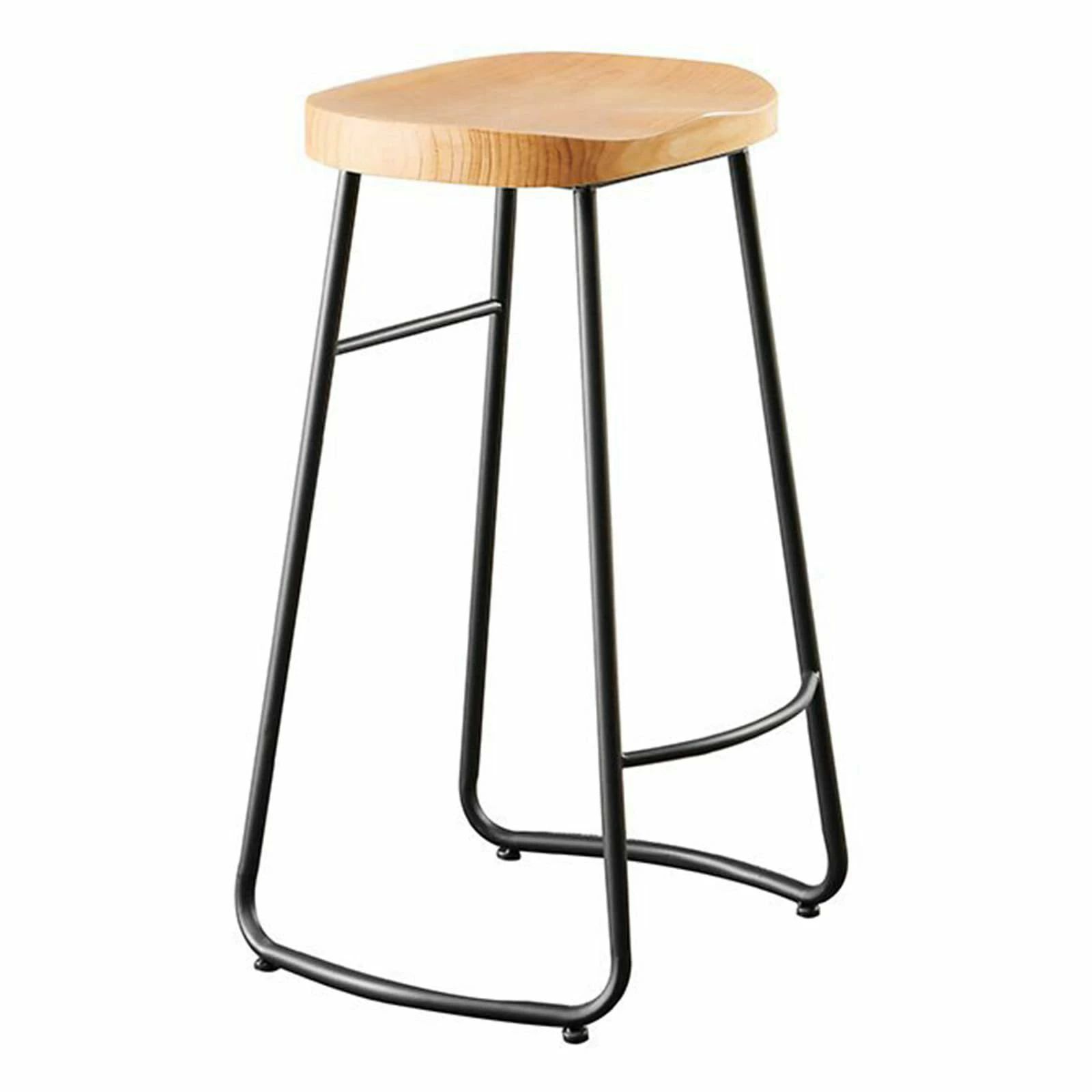 商品の寸法:38奥行き x 48幅 x 75高さ cm色:木の色ブランド:Uevmoサイズ:75cm商品の重量:4.5 キログラム? 完璧なカスタマイズ：バースツールは木とアイアンのフレームで作られており、エレガントさと美しさの完璧なコンビ...
