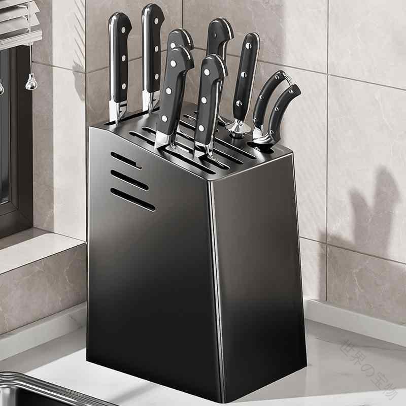 .包丁 スタンド キッチン 収納 ステンレス製 キッチン ナイフ ラック ラック カウンター トップ 多機能 一 体型 収納 2024 新 スタイル 配置 シート は 、 キッチン の 包丁 や ナイフ を すっきり 収納 できる ステンレ...