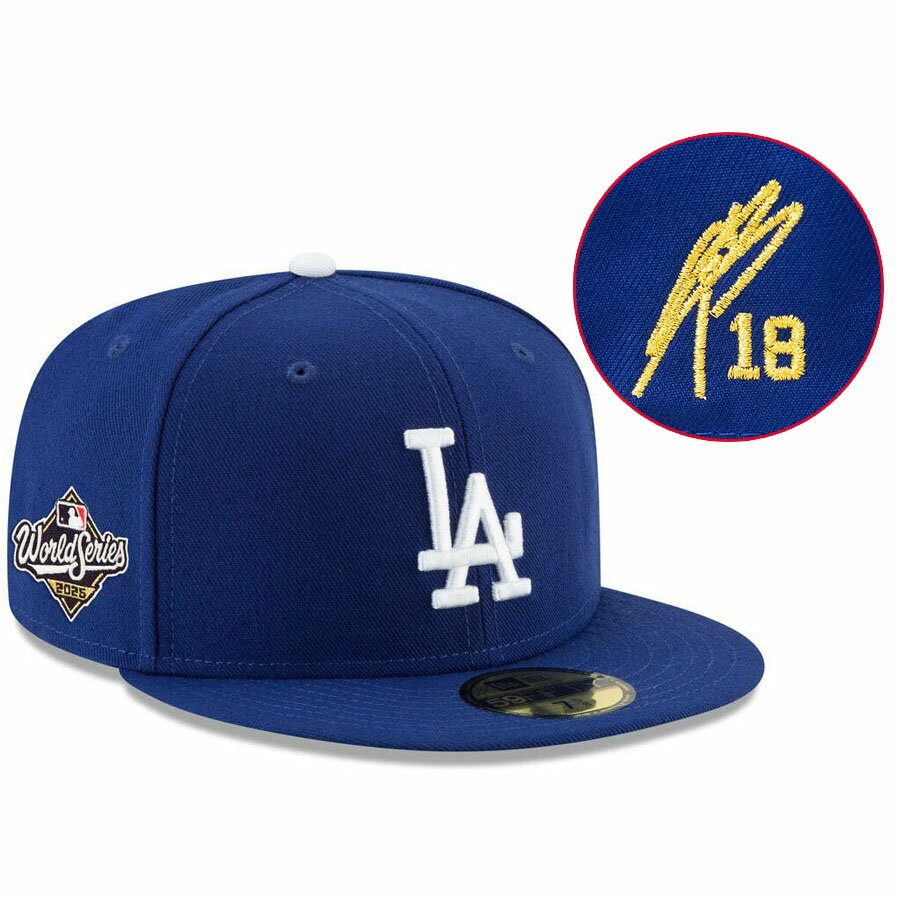 アイテム情報■【海外カスタム】2025 World Series Side Patch 59FIFTY Fitted Hat (Gold Player Sign/Gold Number)2025年ワールドシリーズサイドパッチ付きの59FIF...