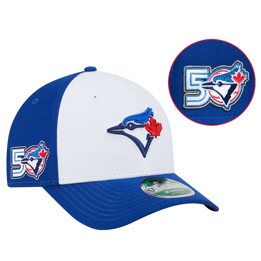 アイテム情報■ブルージェイズ 50周年記念 9FORTY M-Crown キャップToronto Blue Jays創設50周年を記念して展開された海外限定モデル。アジャスタブル仕様で幅広いサイズに対応する9FORTYキャップです。■9FO...