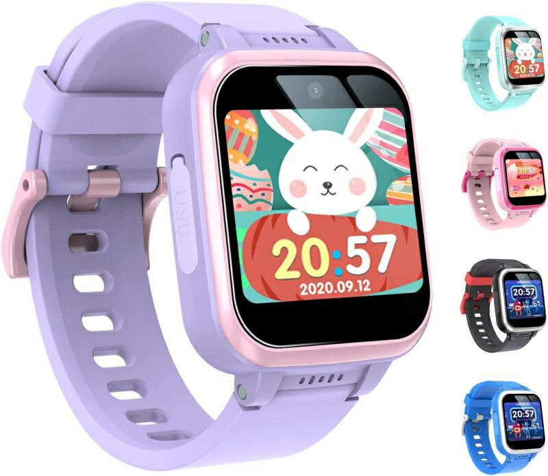 【子供に最適なギフト＆品質安心保証】 超軽量で快適なスマートウォッチで、カメラ、ボイスレコーダー、学習ゲーム、音楽、目覚まし時計を内蔵し、5歳から14歳までのお子様に最適です。すべての子供たちが学習と娯楽を楽しむための素晴らしい贈り物です。...