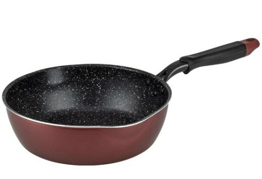 鍋のように深いフライパンです。 焼く、炒める、茹でる、揚げる、煮るなど多用途に使いこなせます。 深さがあるので炒め物もこぼれにくく、カレーやシチューなどの煮込み料理にも便利。 内面はこびりつきにくく、耐摩耗性に優れた「シルクウェアEL」マー...