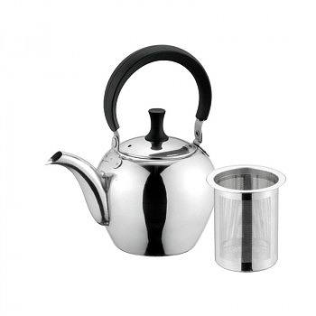 使い勝手の良いシンプルなデザインです。サイズ幅155×奥行105×高さ175mm個装サイズ：15.5×10.5×17.5cm重量個装重量：211g素材・材質本体・蓋:ステンレス鋼(クロム13％ ニッケル1％)、取っ手・つまみ:ナイロン(耐熱...