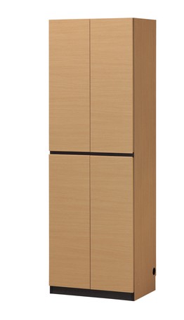 自然なぬくもりの木質感の扉と、本体ブラックのコントラストが 洗練されたモダンテイストを造り出します。 ○耐震ラッチ 地震などの振動で扉が開くのを防いでくれる安全機能です。 ○静かな開閉 扉にはダンパーが付いて、ゆっくり静かに閉まる優しい仕様...