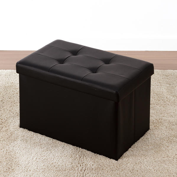 ○座ってしまう。「収納スツール」 ○高級感のあるレザー調生地を使用した収納できるシンプルスツール。 ○おっとマンとしても使用でき、急ぎのお片付けに役立ちます。 ■商品サイズ(約)：W600xD380xH380mm ■耐荷重(約）：100kg...