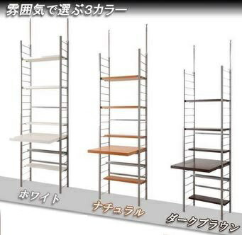 ■商品について 突っ張りシリーズにデスクタイプが新登場。デスク天板の高さは2段階に変更できロータイプの座用としても使える高機能。別売り棚板を利用すれば更に収納力もアップ！携帯電話やデスク周りの小物や、バッグや衣類に帽子など色んな物がチョイ掛...