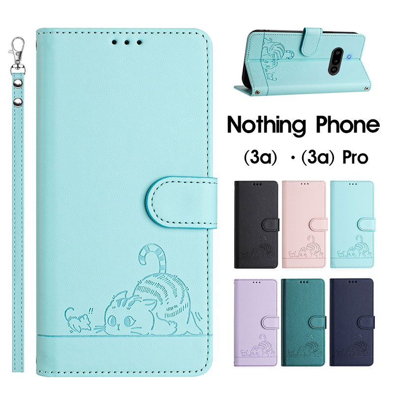 商品名Nothing Phone (3a) Lite ストラップ付 Nothing Phone (3a) ケース 手帳型 Nothing Phone 3a Pro カバー Nothing Phone (3a) Liteカバーストラップホール...