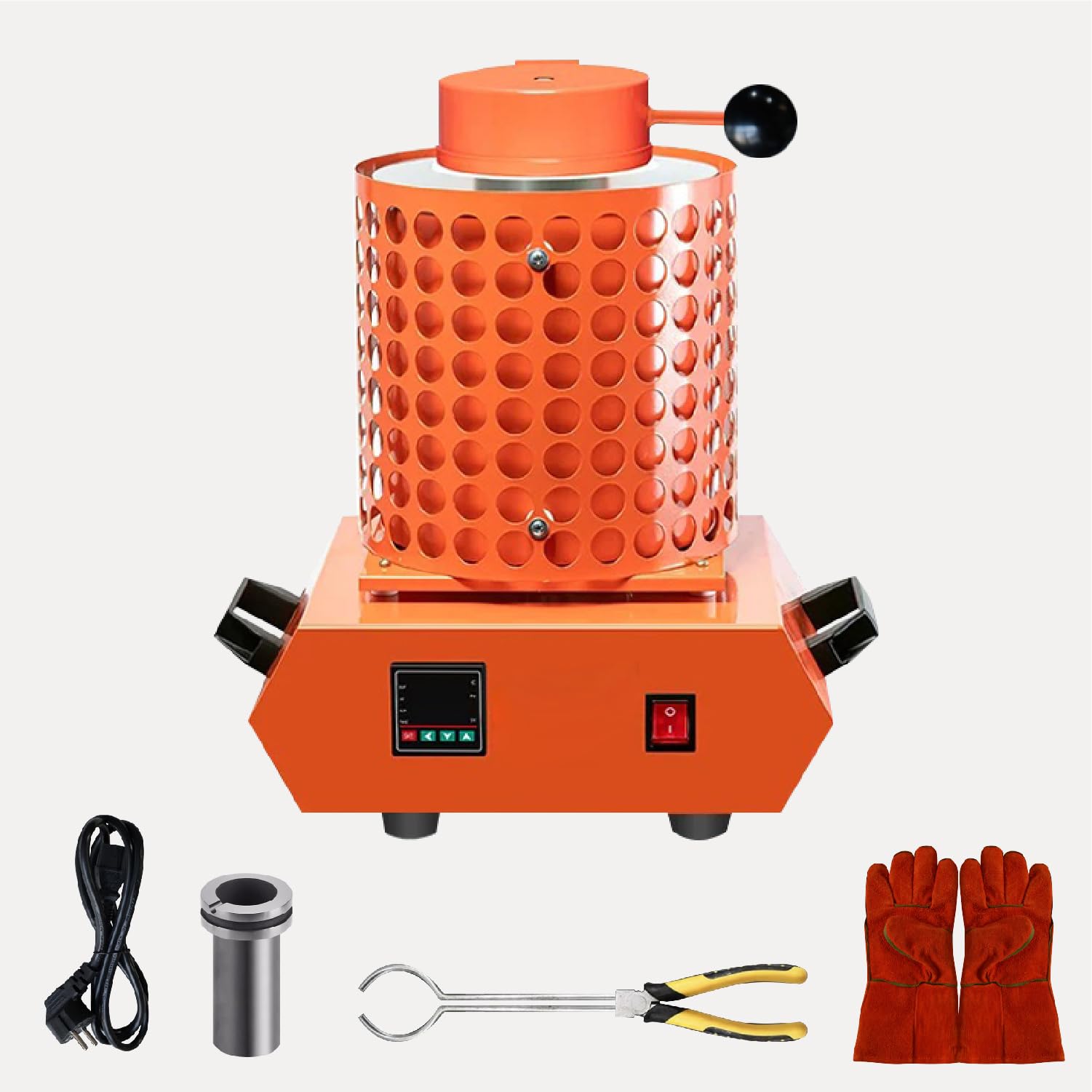 · 【高効率断熱システムで溶解品質を確保】この電気溶解炉は、調整可能の最高温度は1150℃で金銀銅アルミ（融点<1100℃）を30分で溶解。断熱構造で熱損失低減、酸化防止。鋳造精錬リサイクルに最適。· 【安全設計を強化した安心設計】高...