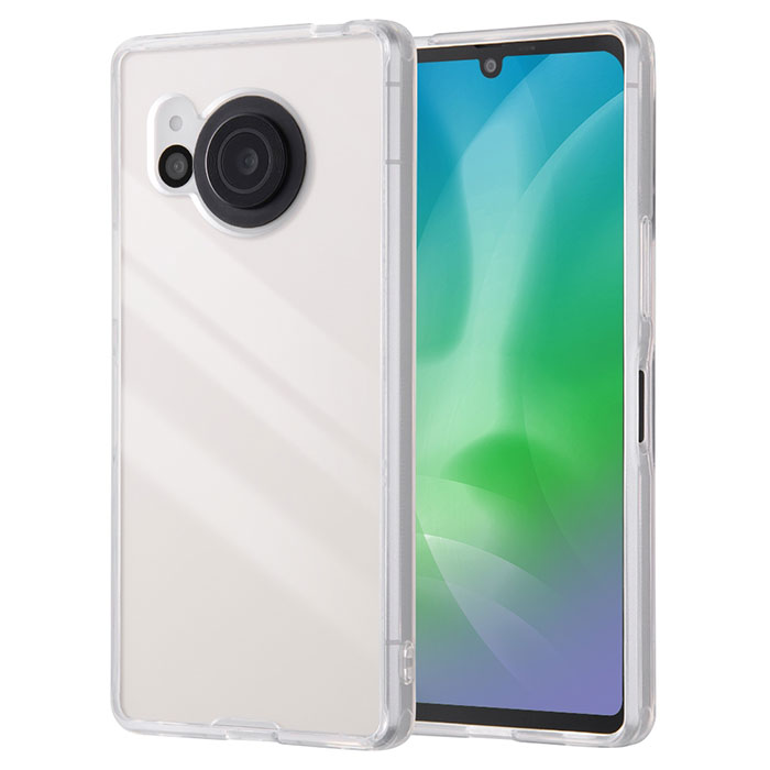 AQUOS R8 SH-52D SH-R80 ケース ハードケース ハイブリッド クリア カバー シャープ アクオス アールエイト スマホケース カメラレンズに傷が付きにくい。背面は傷に強い素材【鉛筆硬度2H】。衝撃をやわらげる四つ角のエア...