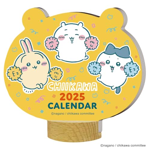 ◆商品名：2025年 ちいかわ ダイカット卓上 カレンダー No.185ちいかわのイラストをたっぷり使った、かわいいダイカット卓上カレンダーです。商品サイズ：約H103×W108mmタイプ：卓上素材：紙、木材daysmarket-ny00 ...