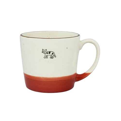 ◆商品名：正和(Showa) 井澤コーポレーション cup of happiness. 掛け分け マグ ネコ RD サイズ：約W8.8 H7.9 114881320ml/電子レンジ・食洗器可/オーブン・直火・IH不可daysmarket-n...
