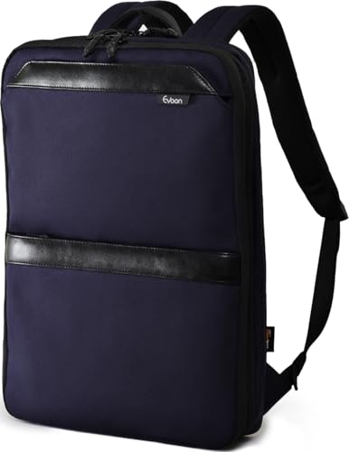 ◆商品名：[Evoon] マルチビジネスリュックSlim ビジネスリュック 薄型 メンズ 軽量 1キロ未満 撥水加工 拡張機能付き 通勤リュック バックパック 15.6インチPC収納可能 (ネイビー)【スマホサイズの薄さで満員電車を快適に】...