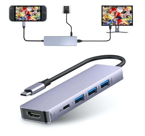 ◆商品名：VVG USB-C HDMI 5in1 ハブ 4K 60Hz 出力対応 Type-C 100W PD急速充電 1*USB3.0+2*USB2.0ポート 5Gbps超高速データ転送用 スリムハブUSB4/Thunderbolt 3/...