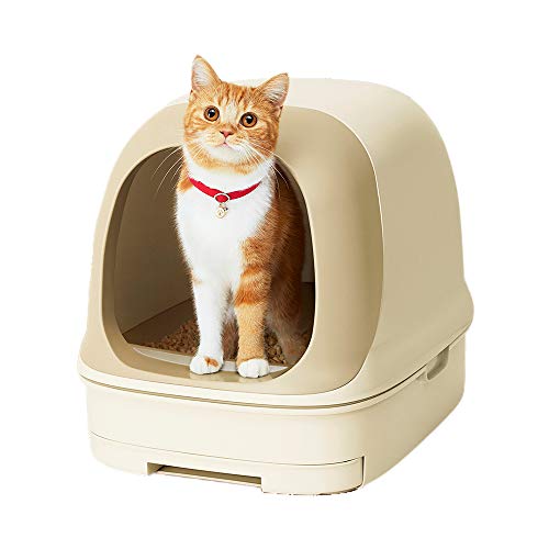 ◆商品名：ニャンとも清潔トイレセット [約1か月分チップ・シート付] 猫用トイレ本体 ドームタイプ ライトベージュ返金キャンペーンに関する情報はページ下部「メーカーより」欄をご確認ください。本体サイズ(幅X奥行X高さ):40×55×43cm...