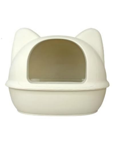 ◆商品名：アイキャット トイレ 大きなネコ型トイレット スコップ付 LI-057 マットアイボリー大人気のネコ型トイレットに大きめサイズが新登場。ぽっちゃりネコちゃんもゆったりご使用いただけます。 ■サイズ： 本体/幅58x高さ47(耳含ま...