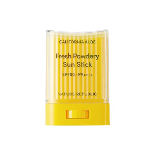 ◆商品名：NATURE REPUBLIC (ネイチャーリパブリック) カリフォルニアアロエサンスティック (フレッシュ パウダリ)＃サラサラサンスティック＃ウォータープルーフ＃紫外線吸収剤＃つっぱらないシルキーテクスチャー皮脂を吸着する多孔...